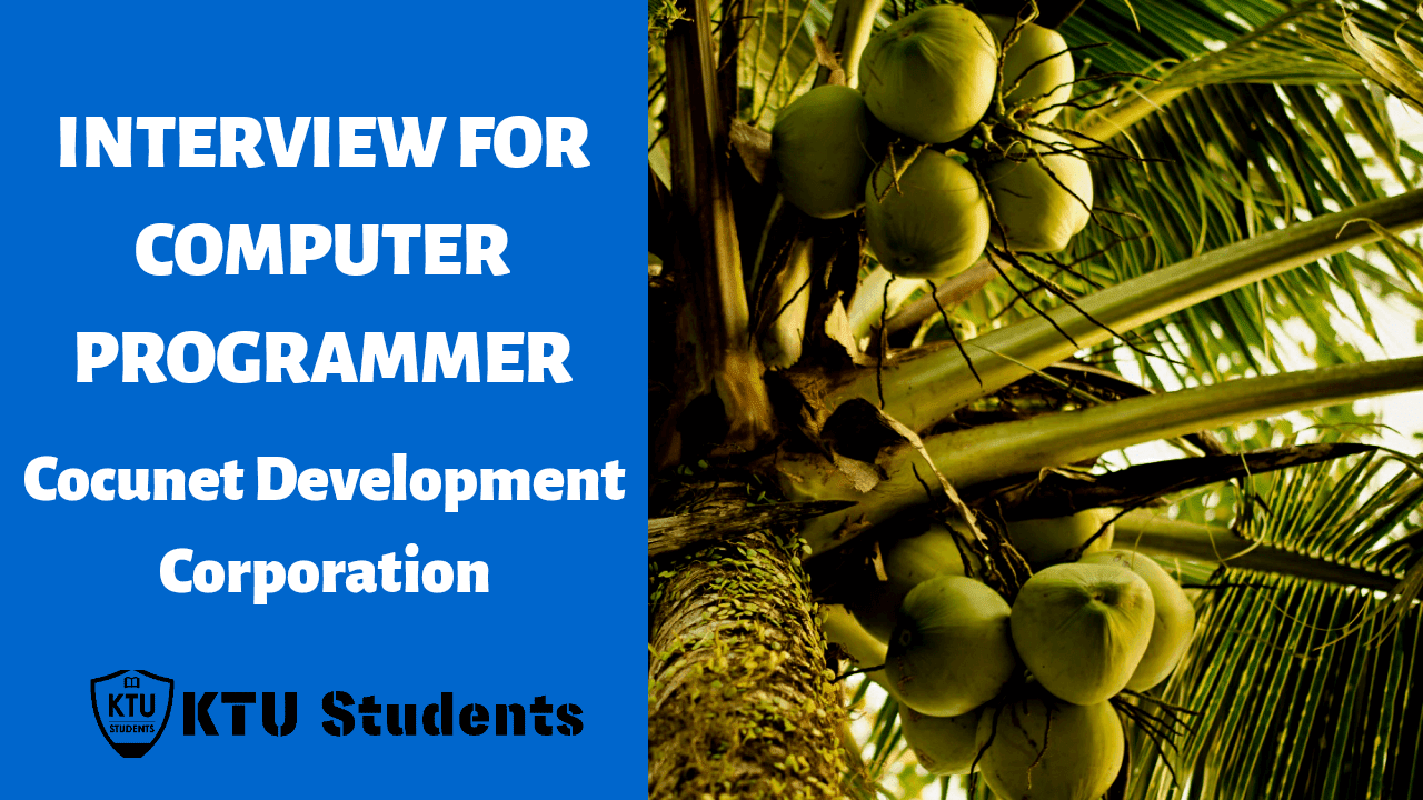 Walk In Interview For Computer Programmer at Govt Coconut Development ...