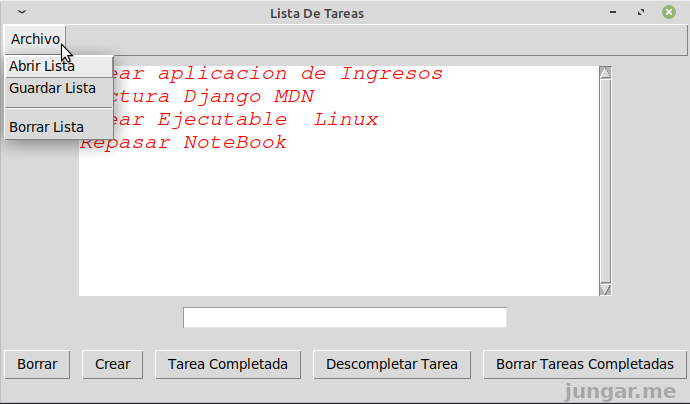GitHub - jungarcode/Lista-tareas-tkinter: Basica aplicacion de Lista de Tareas creada con la ...