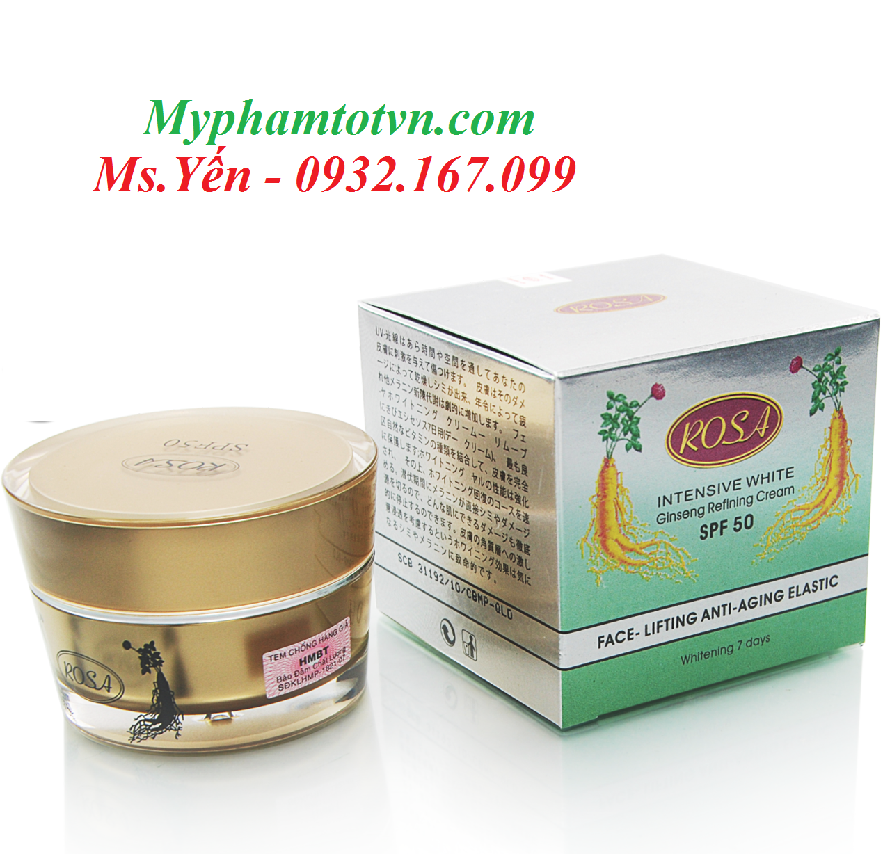 Kem Rosa dưỡng trắng da Nhân sâm đỏ | KEM LAYSMON CHÍNH HÃNG