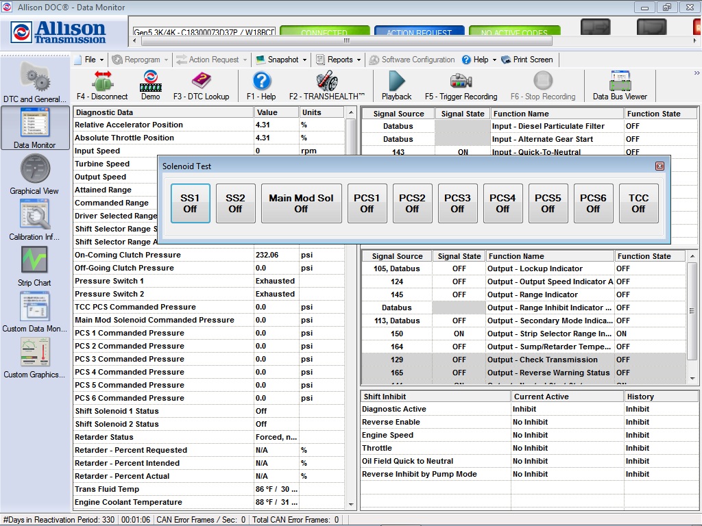 Solenoid Test on ALLISON Transmission using ALLISON DOC Software - Blog ...
