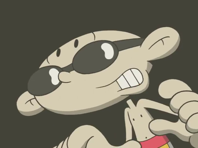 Shirtless Drawn Cartoon Boys: Numbuh 1 Naked at the Beach