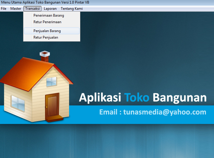 Gratis Aplikasi Toko Bangunan VB 6.0 - Pintar VB | Tutorial Visual Basic