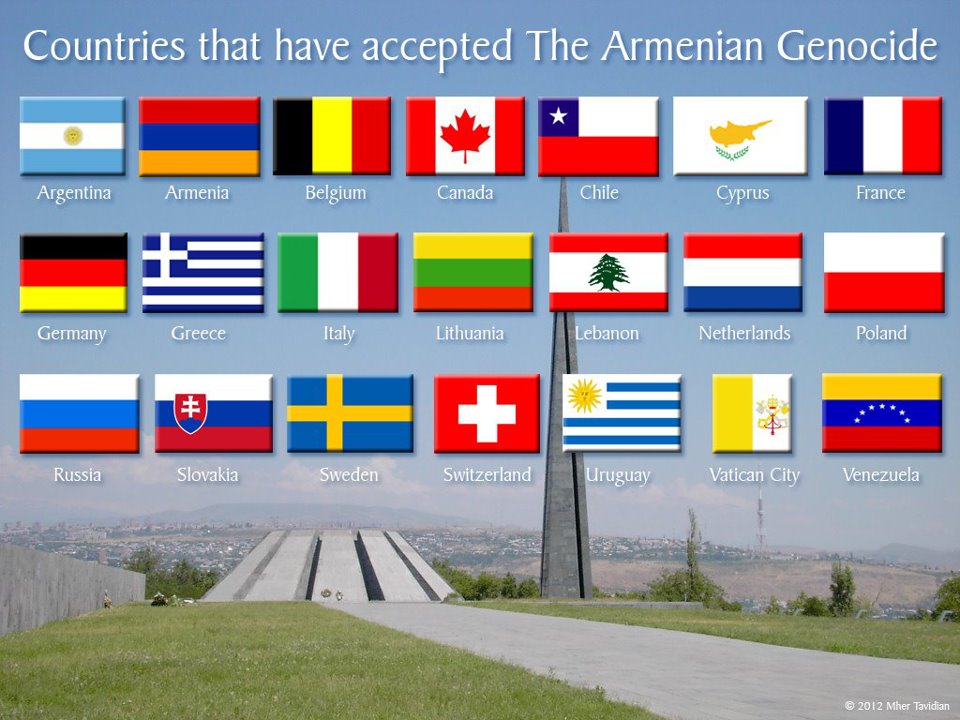 Monuments du génocide arménien de 1915: PAYS QUI ONT RECONNUS LE GENOCIDE