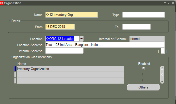 Oracle Applications Blog Inventory Organization Setup In Oracle Apps R12
