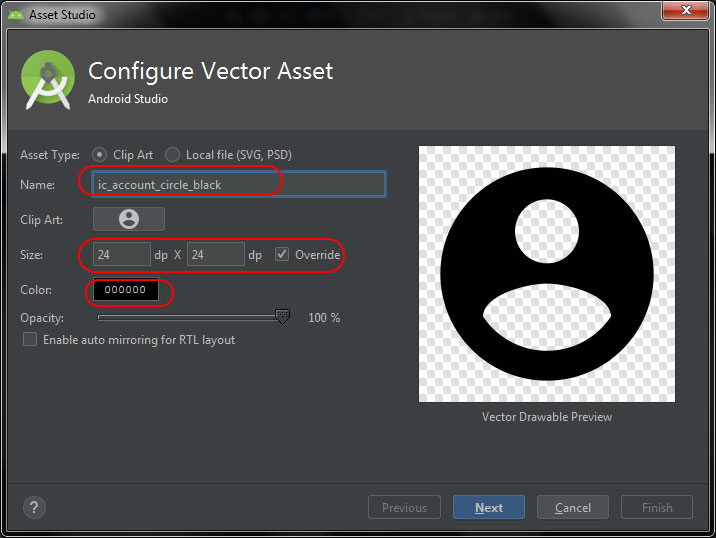 Cara Menggunakan Icon Vector Asset bawahan Android Studio ~ CODING ...