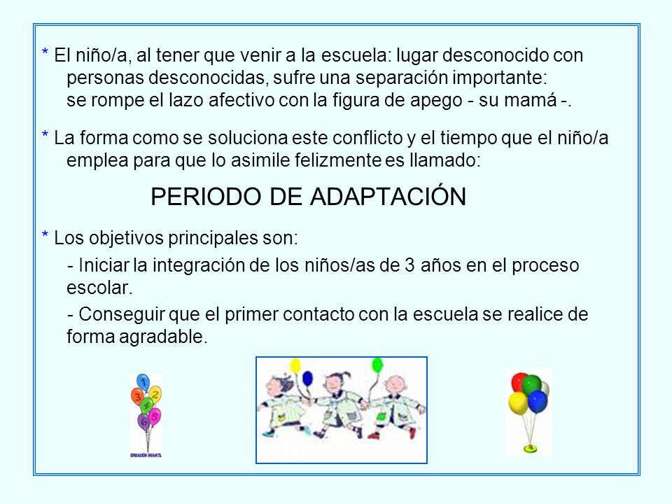 Educando Juntos Período De Adaptación
