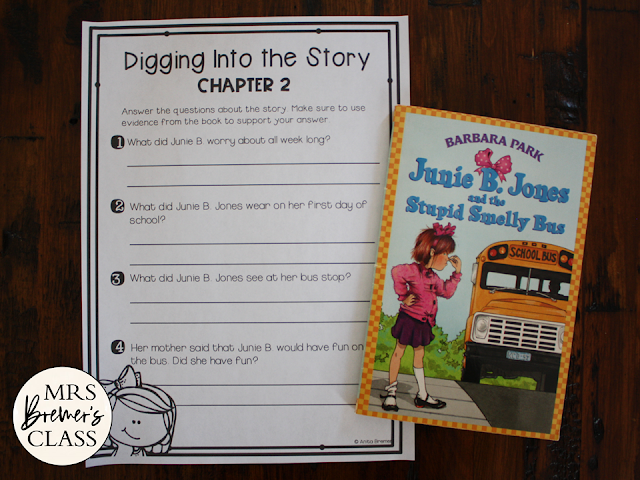 Junie B Jones and the Stupid Smelly Bus | Book Activities | Mrs. Bremer ...
