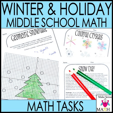 Christmas Activity Worksheets for Middle School Math - Make Sense of Math
