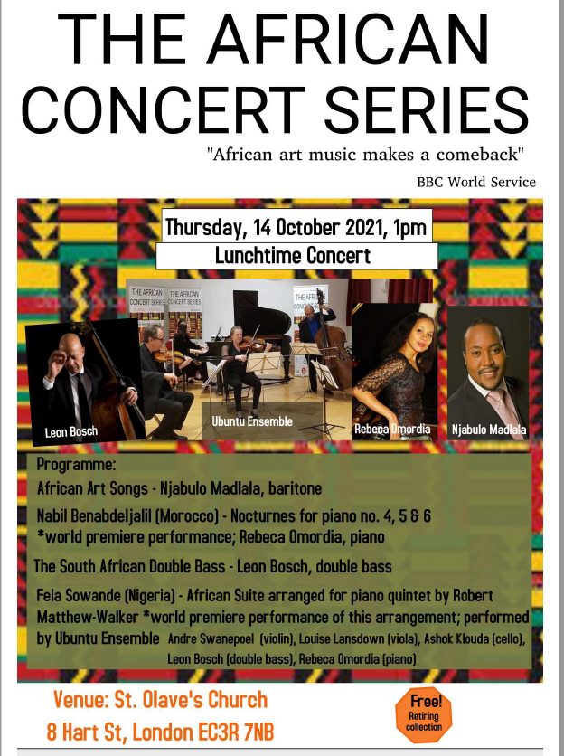AfriClassical: The African Concert Series' free lunchtime concert at St ...