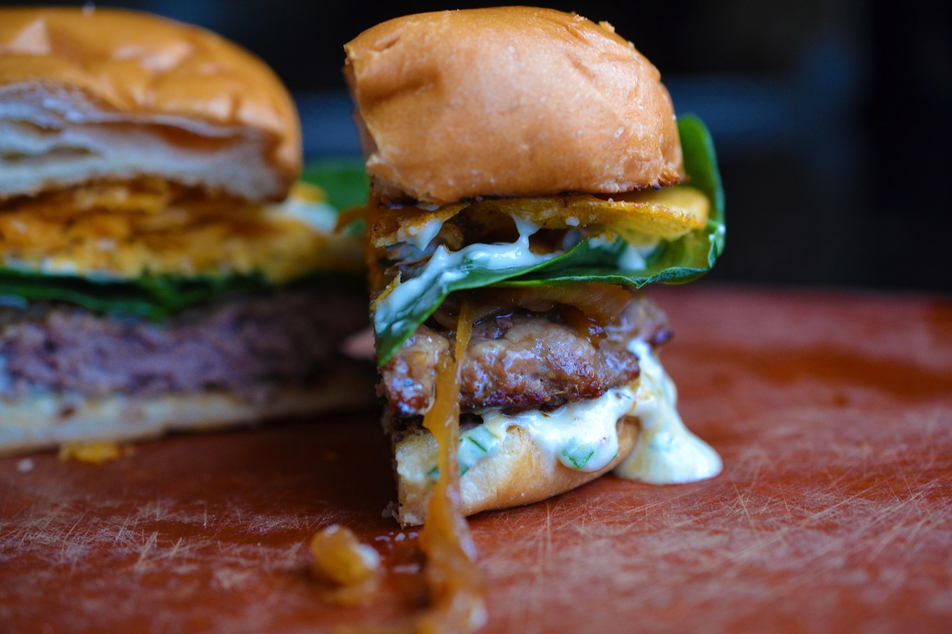 Greedy Girl : BBQ Blue Beef burger