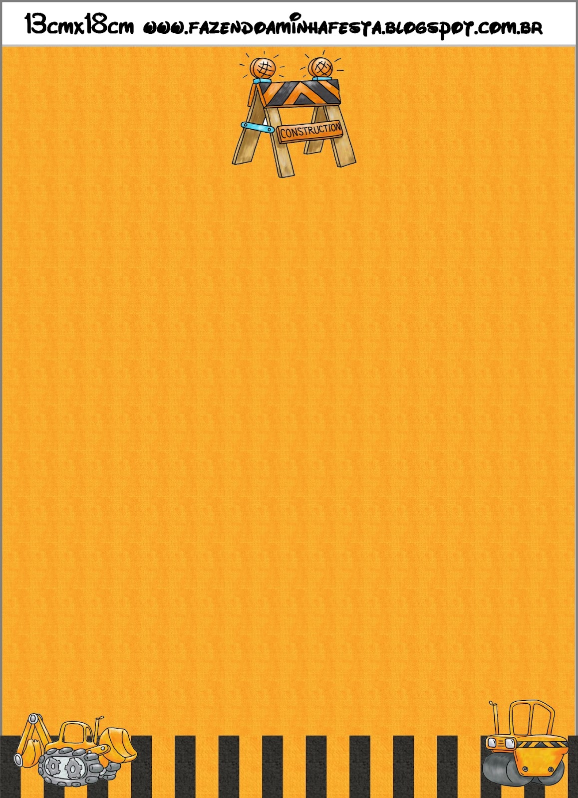 Construction Themed Party: Free Printable Invitations. - Oh My Fiesta ...