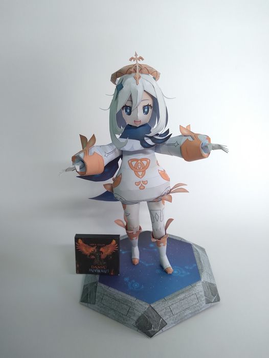 Paimon Genshin Impact Paper Model by Danyu Papercraft - paper hOles