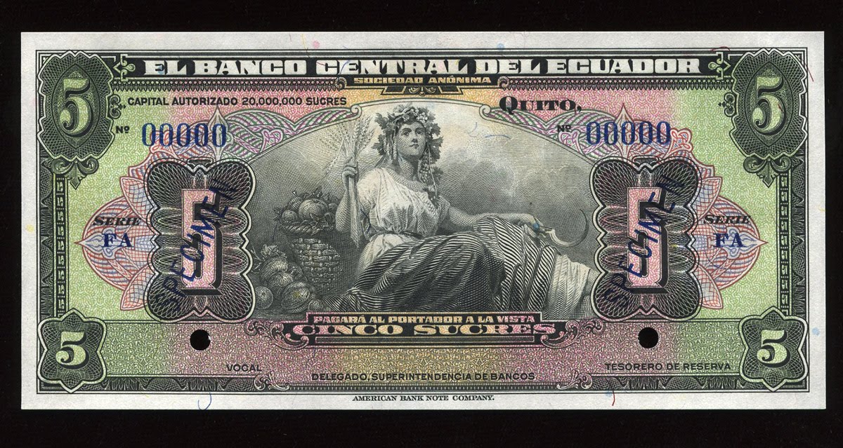Ecuador Currency 5 Ecuadorian Sucres Banknote 1939 1967 World Banknotes ecuador-currency-5-ecuadorian-sucres-banknote-1939-1967-world-banknotes