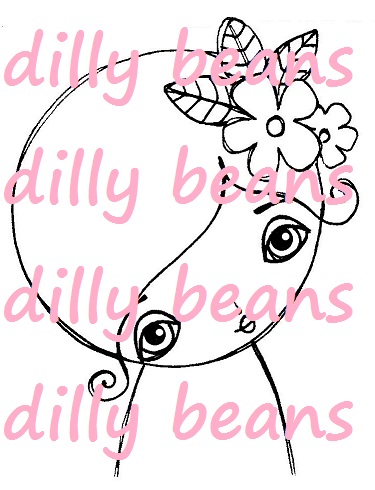 Dilly Beans Stamps: #575- Mimi's Flowers $3.50