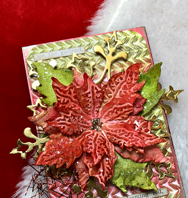sarascloset: See The Garland, Gleaming Red - a Christmas ATC
