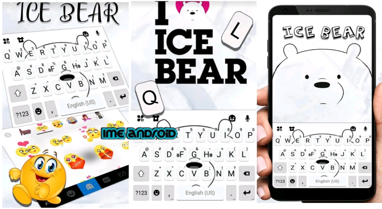 Tema keyboard Cute bear