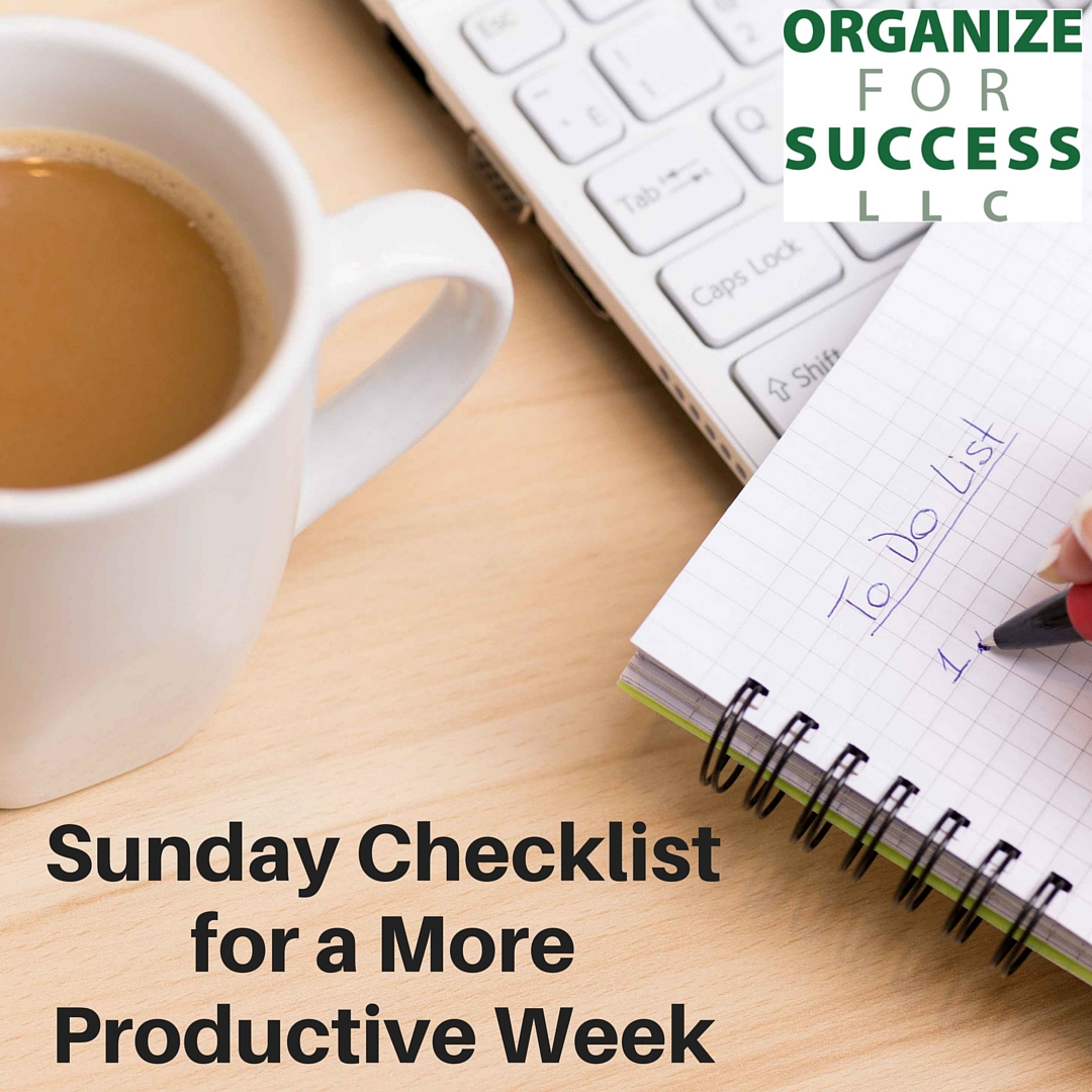 Tips To Organize For Success: 7-Step Sunday Checklist for a More ...
