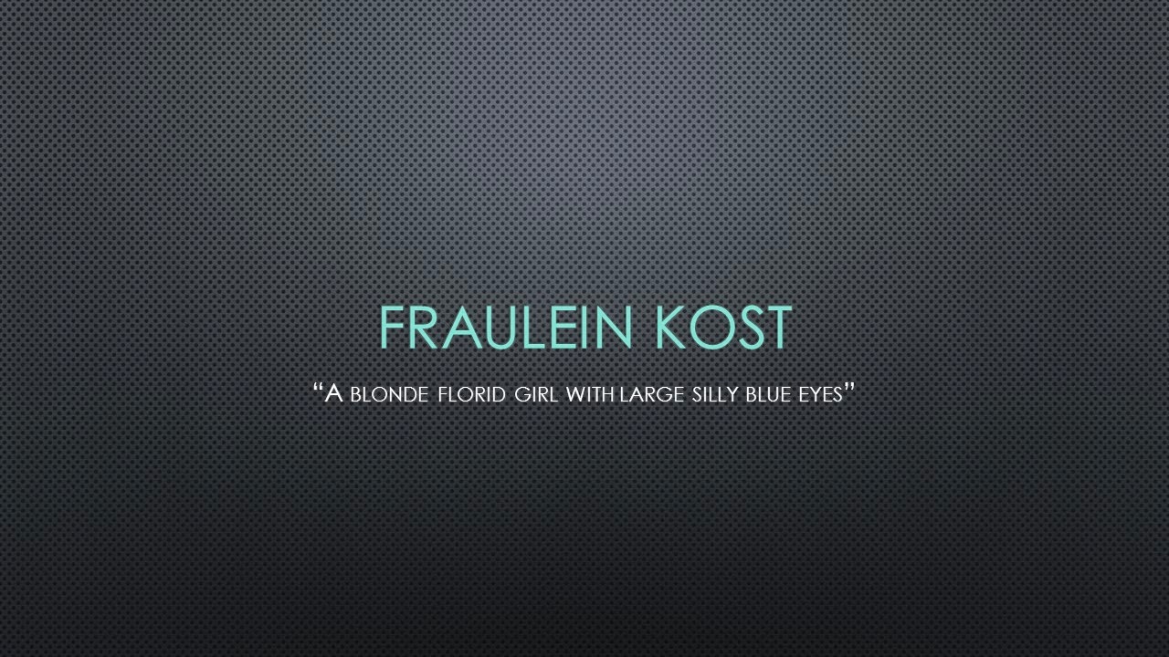 Goodbye to Berlin: Fraulein Kost presentation and Feedback