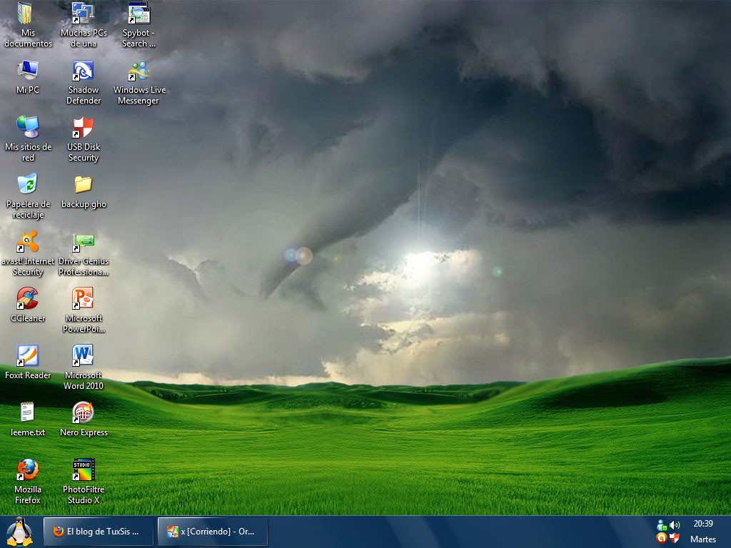 El blog de TuxSis: Ciber Ghost XP v2.0 (Clon Universal de Window XP)