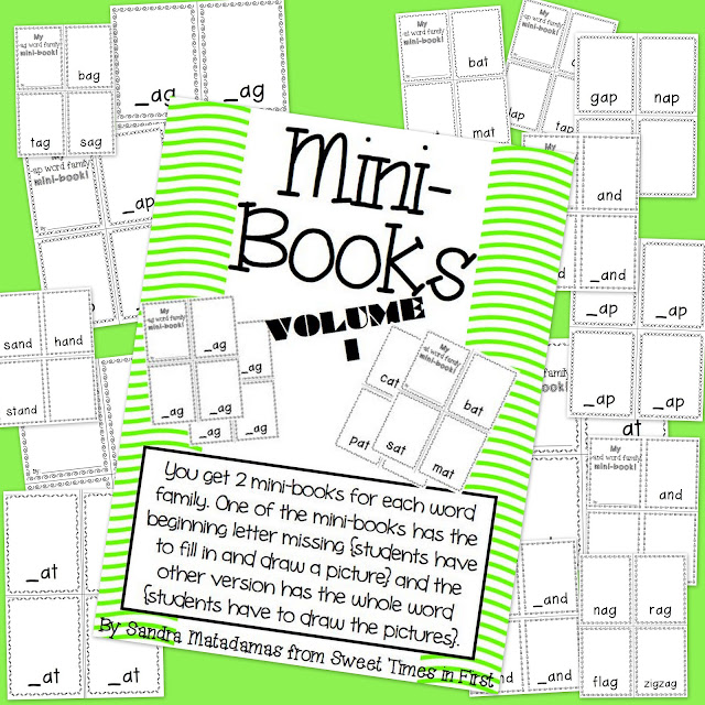 Sweet Times in First: Word Family Word Cards, Mini-Books, and Activities!