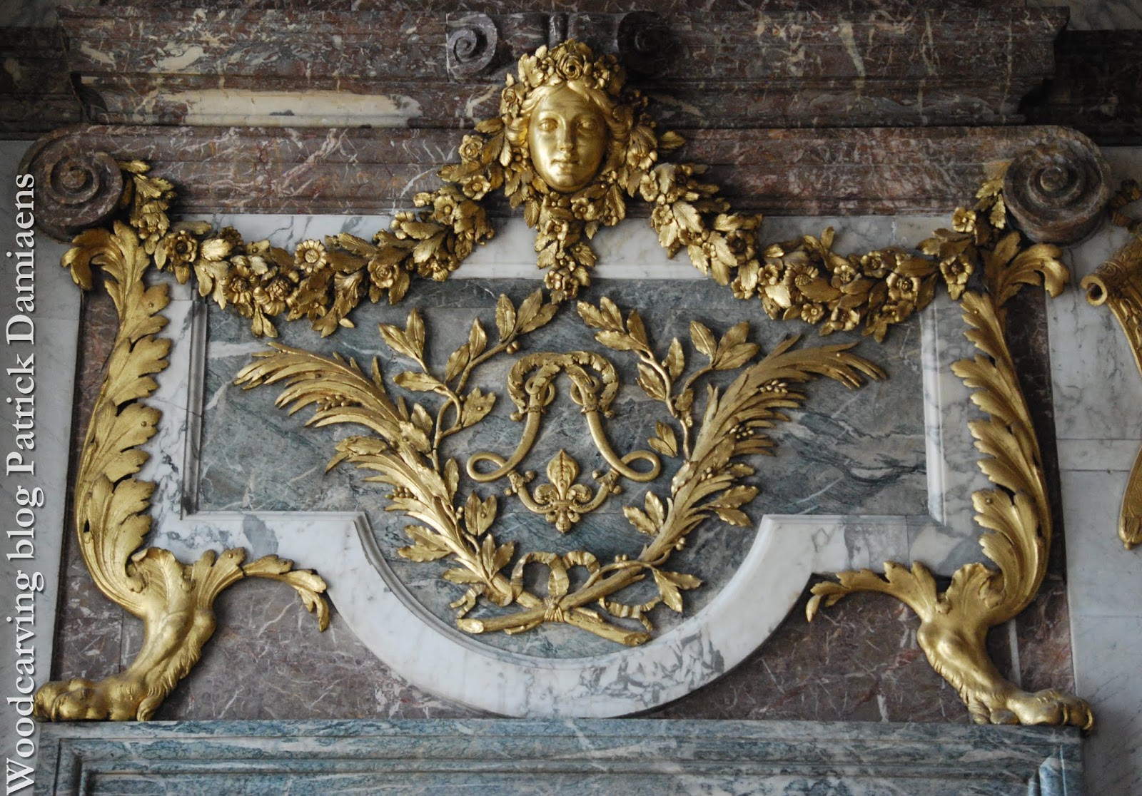 ORNAMENTAL WOODCARVER Patrick Damiaens: Royal monogram of Louis XIV ...