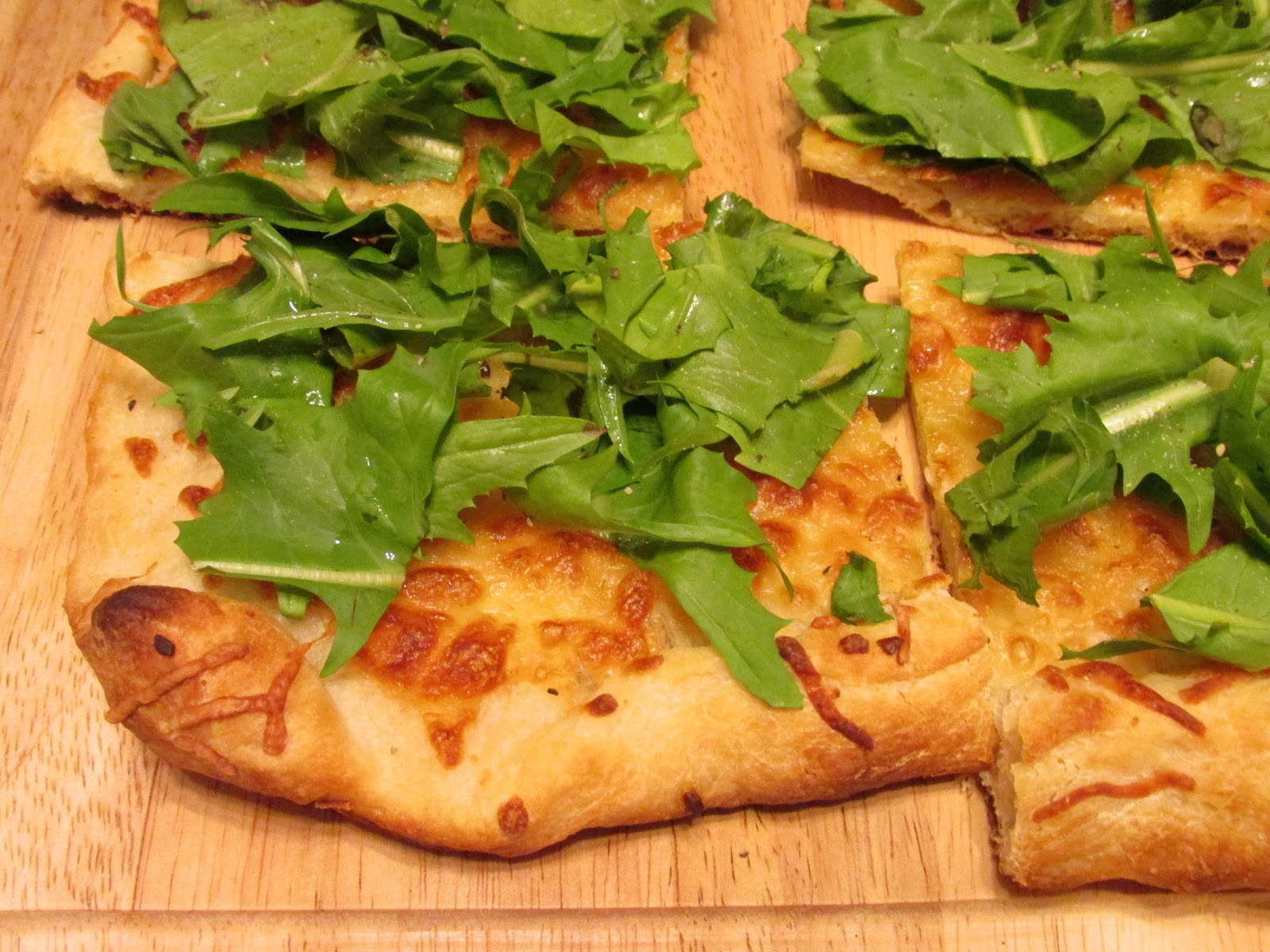 Lemon Dandelion Green Pizza