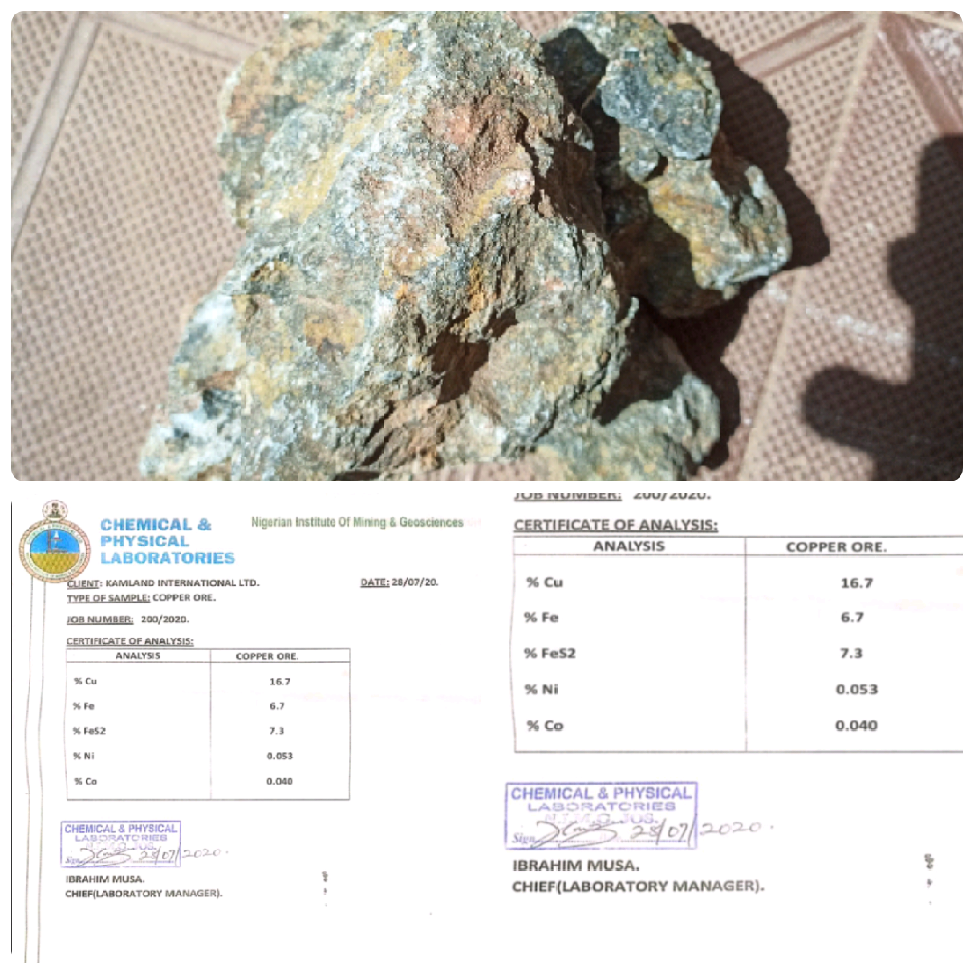 The beautiful ORE......COPPER