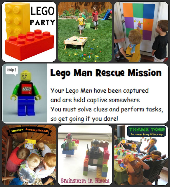 Brainstorm in Bloom: Lego Man Rescue Mission Birthday Party (Bouquet of ...
