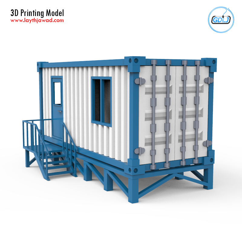 Portable Office Container 3D Printing Model | Layth Jawad
