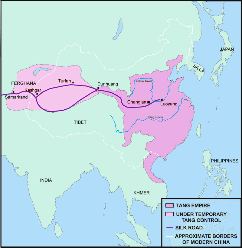 The Tang Dynasty Blog: Map of the Tang Dynasty