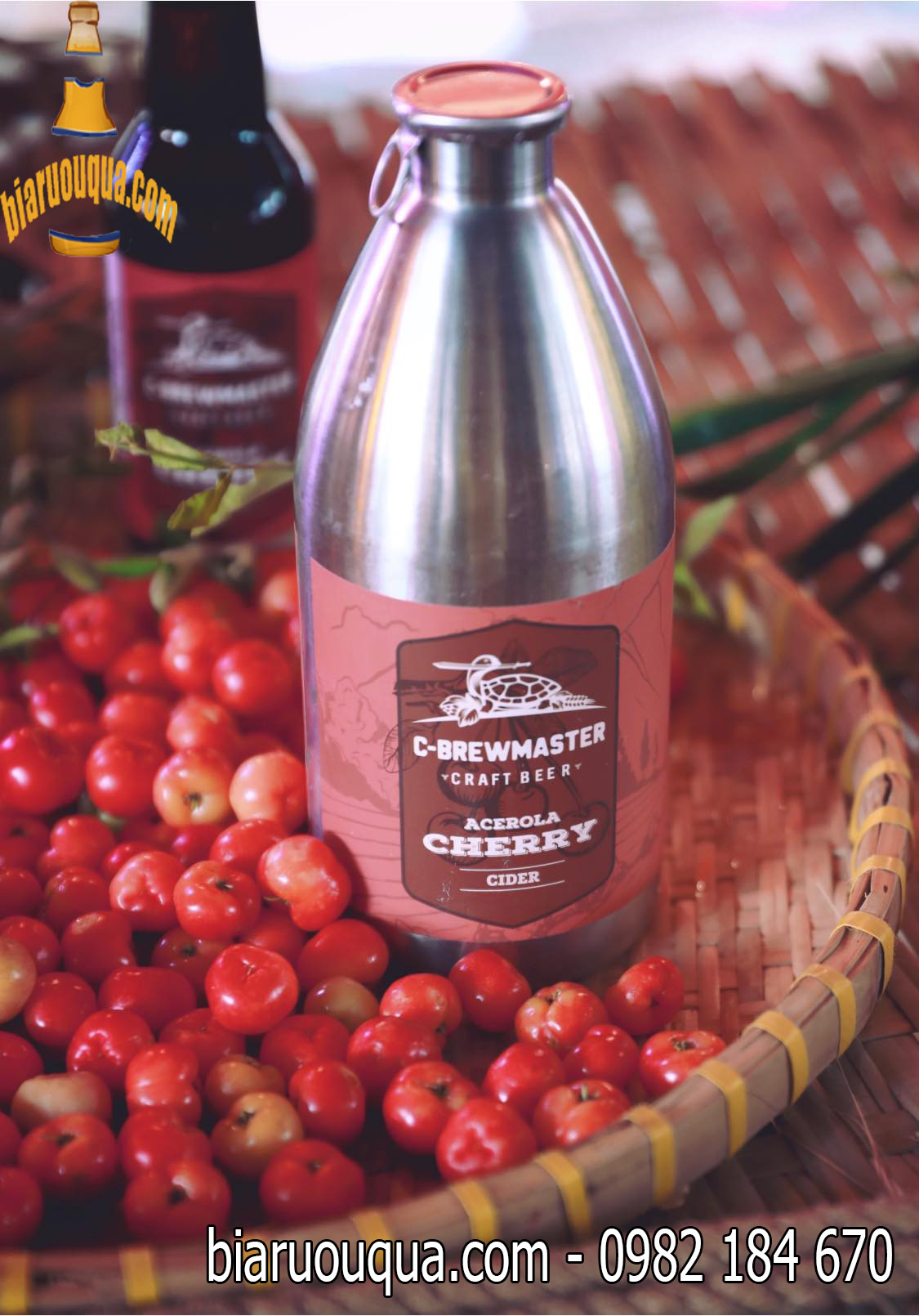Bia thủ công Acerola Cherry Cider 3.5% hộp 6 chai 330ml