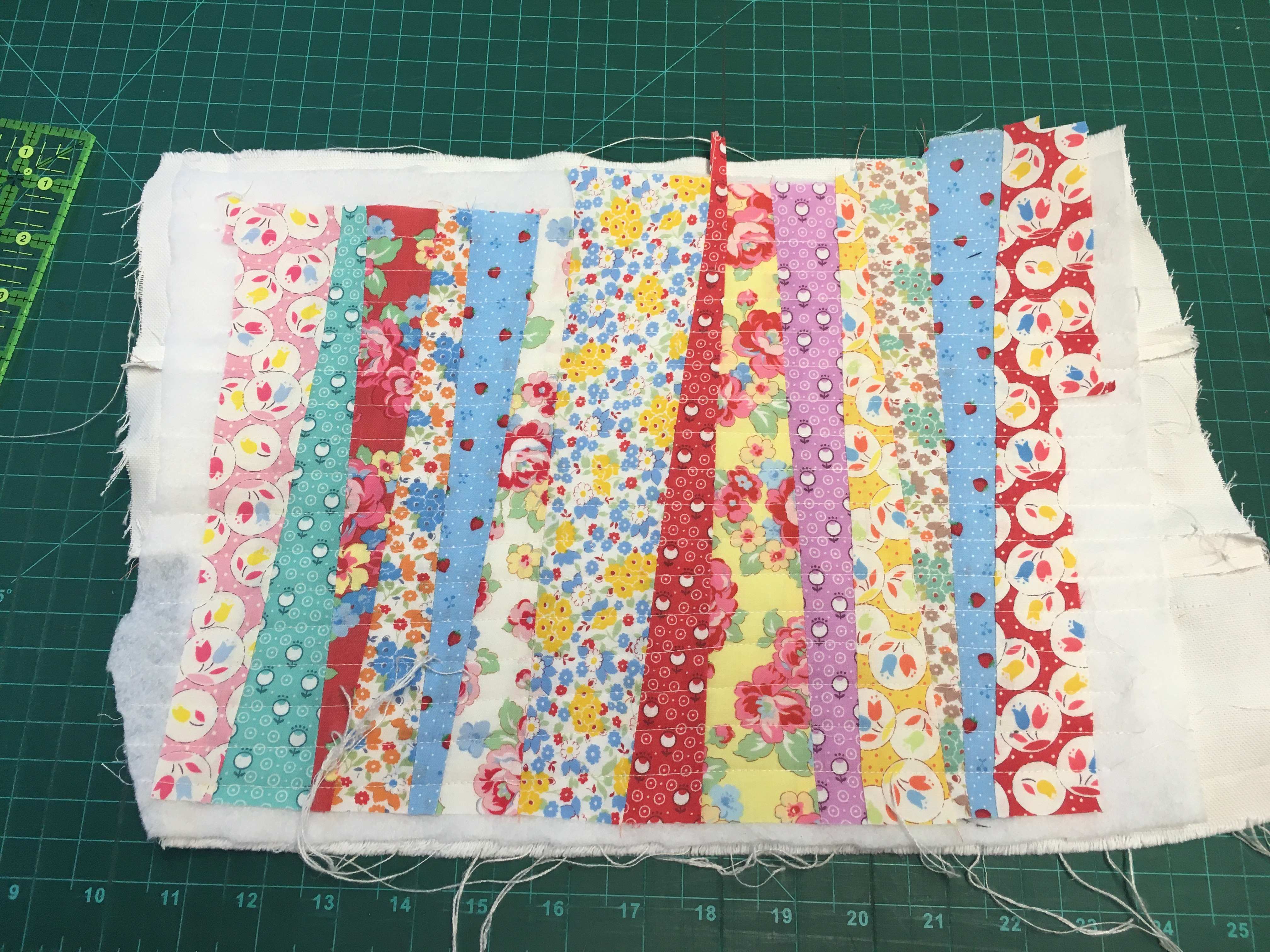 Ye Olde Sweatshop: Scrappy Quilted Kitchen Mat Tutorial