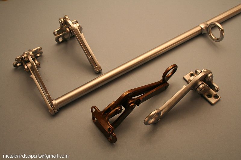 Metal Window Parts: Duplex, Fireman's Axe, Fitch Catches, Folding Openers.