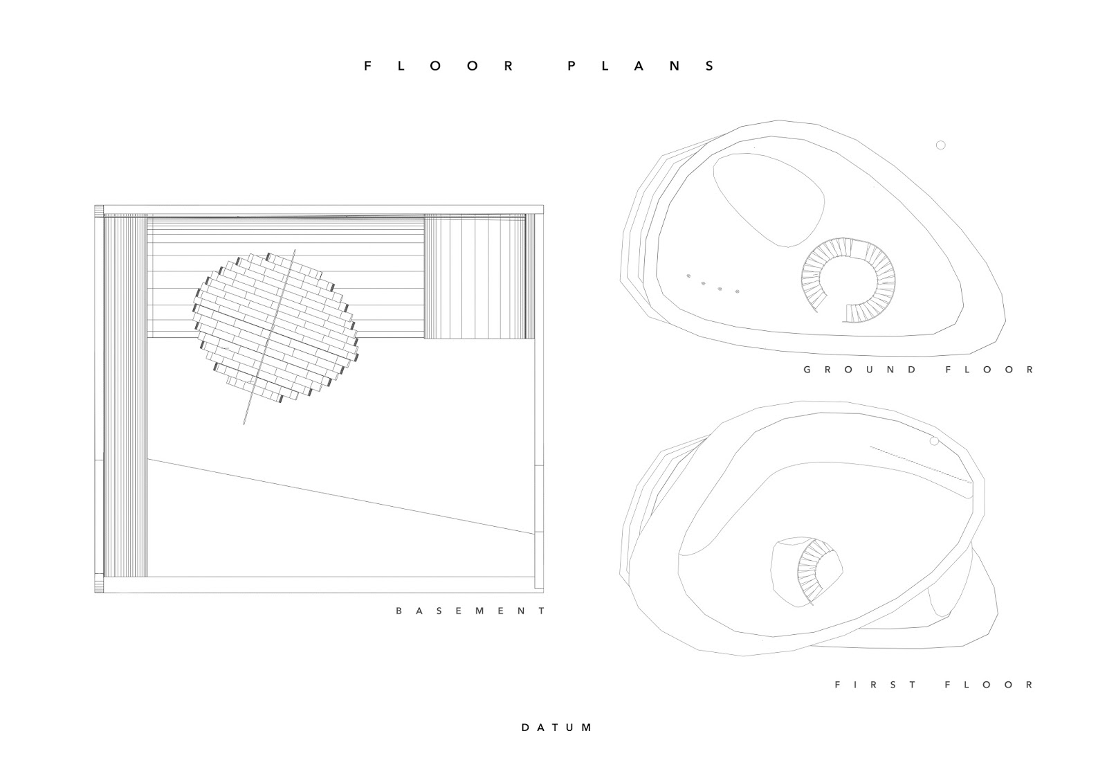 DATUM [ DIAGRAMS ONE: EXPLODED AXO, SECTIONS, PLANS]