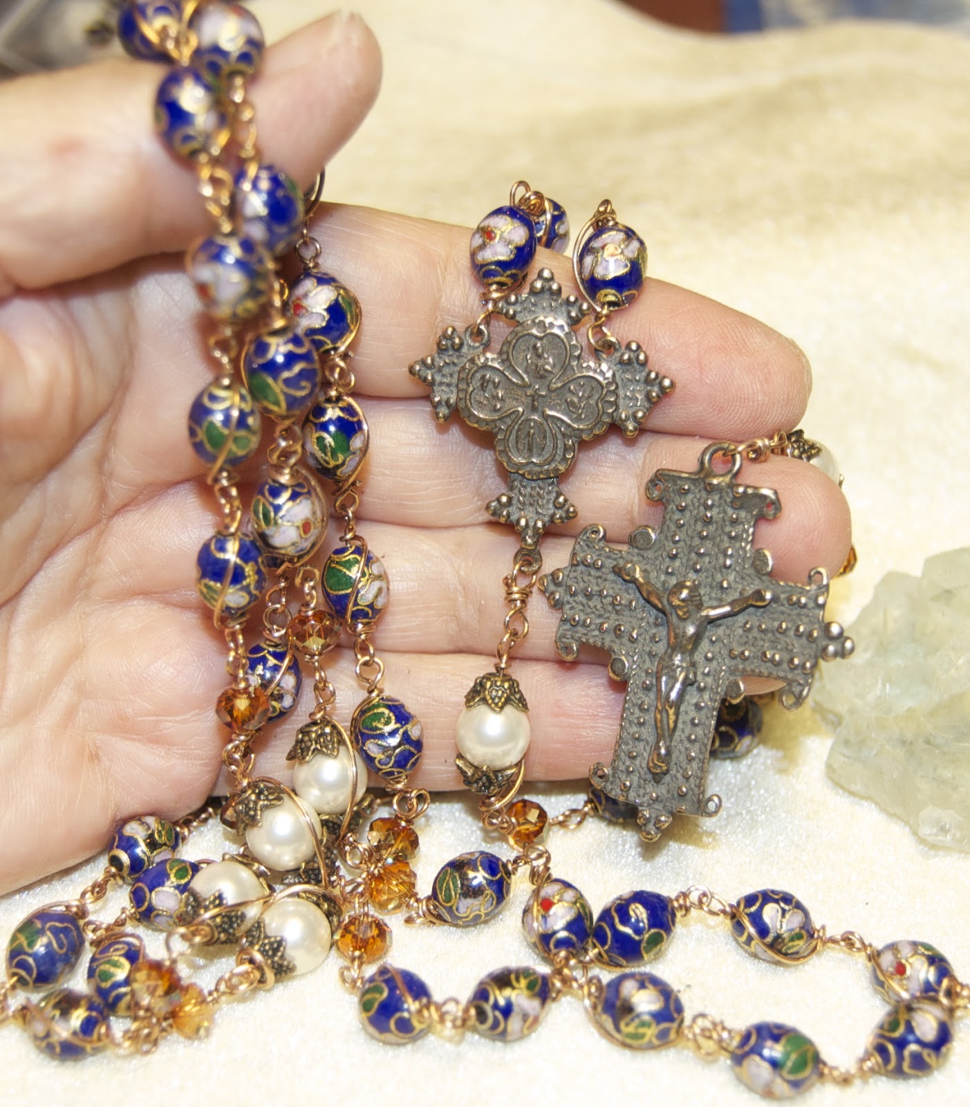 HeartFelt Rosaries: NEW! Cloisonne Coptic Rosary at HeartFeltRosaries.com!
