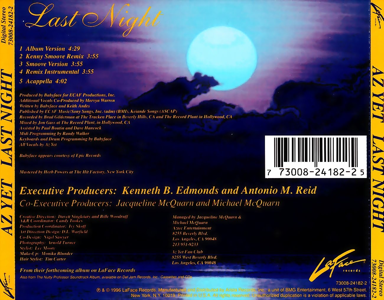 highest level of music: Az Yet - Last Night-CDM-1996