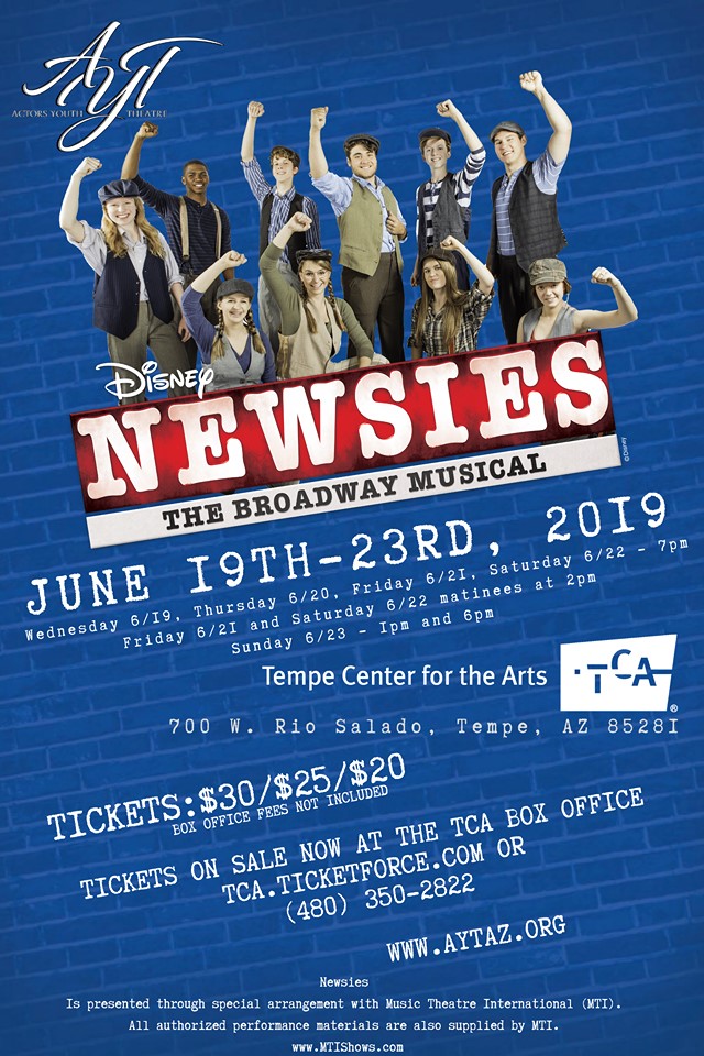 PHX Stages: cast announcement - NEWSIES - Actor's Youth Theatre