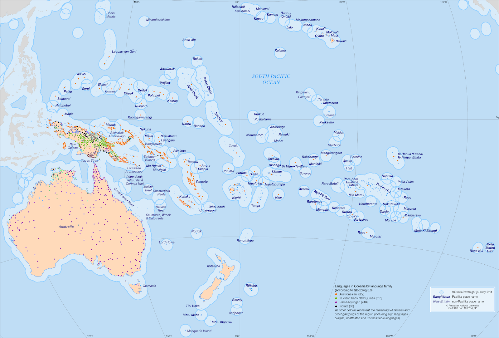 Language family maps
