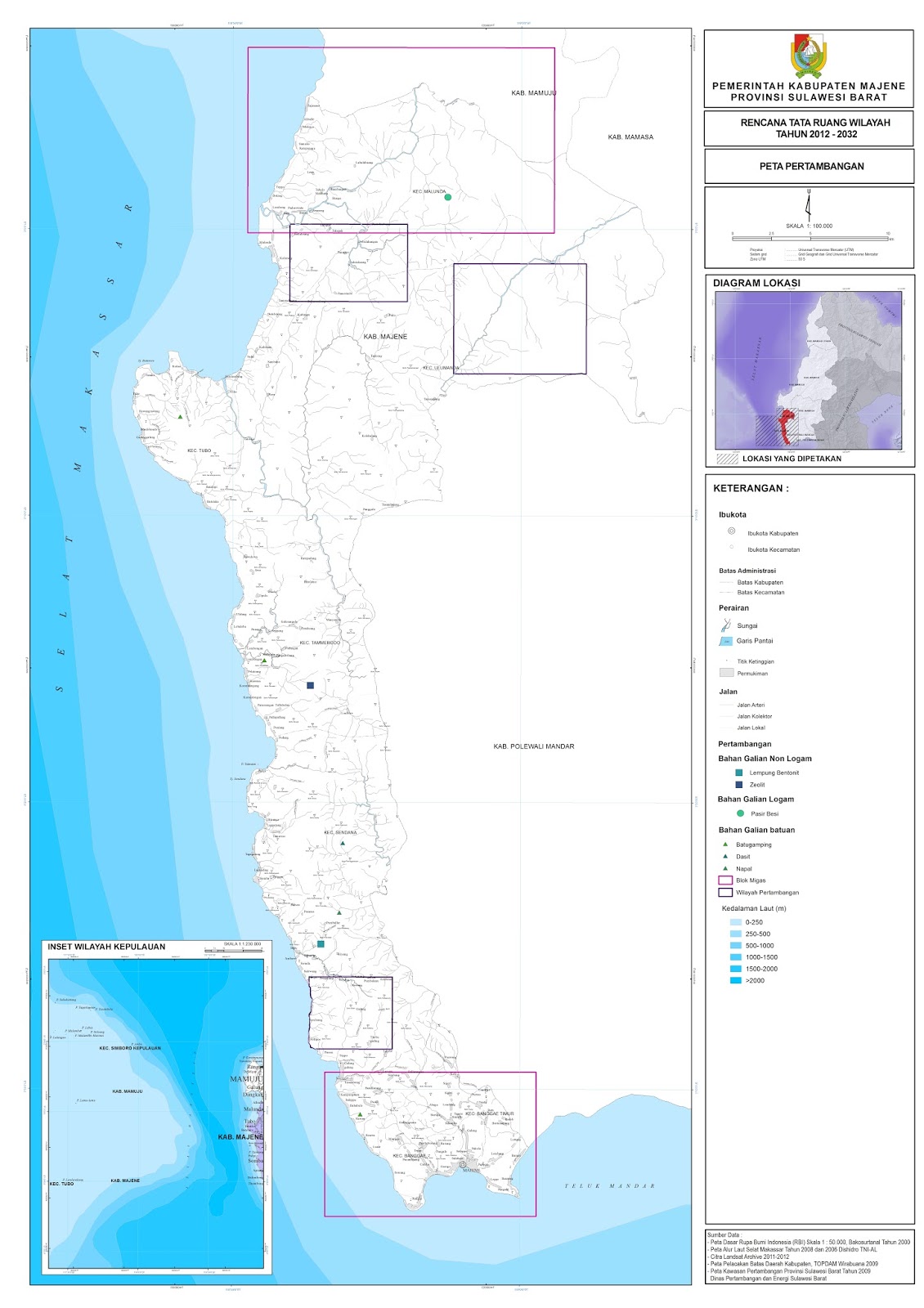 Majene: PETA PERTAMBANGAN KABUPATEN MAJENE
