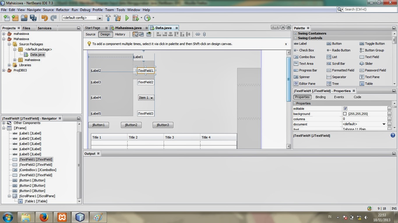 Sone forever: Membuat Program Input data Menggunakan Java [NetBeans IDE]
