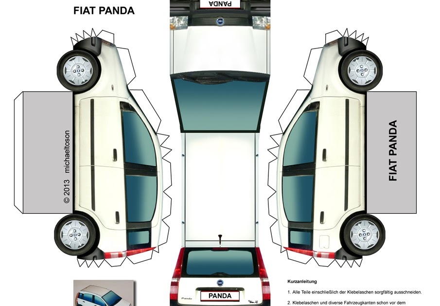 SP. Papel Modelismo: PaperCraft - FIAT Panda - Auto di Carta