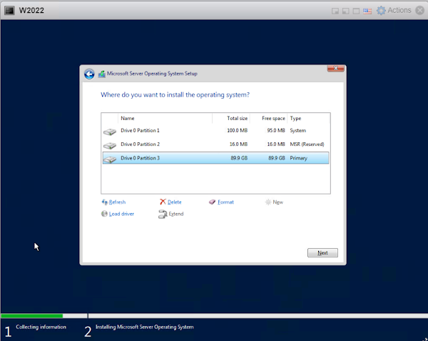 How to install Windows Server 2022 in vmware