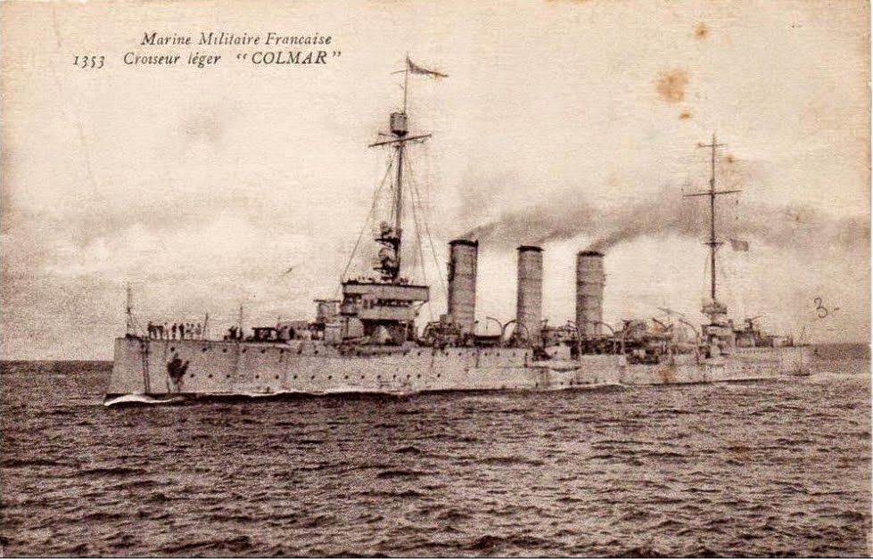 La Marcophilie Navale Envelopmer: Croiseur Colmar SMS Kolberg Dantzig ...