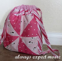 Totally Tutorials: Tutorial - How to Make a Drawstring Backpack