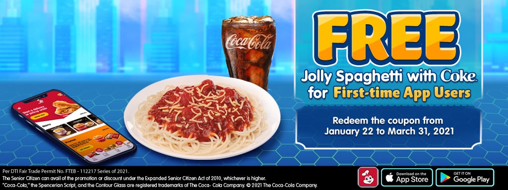 Manila Shopper: FREE Jollibee Spaghetti for first-time Jollibee App Users