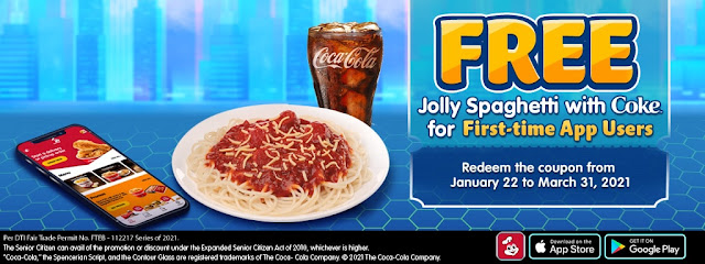 Manila Shopper: FREE Jollibee Spaghetti for first-time Jollibee App Users