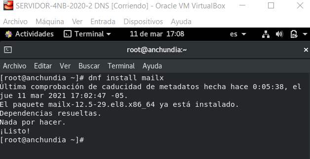 Instalación de Postfix Centos 8