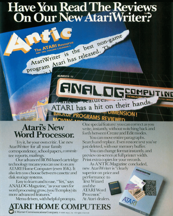 ATARI 8-bit Ads: Have You Read The Reviews?