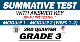 GRADE 3 Summative Test No. 1 (Quarter 3) Modules 1-2 - Guro Tayo