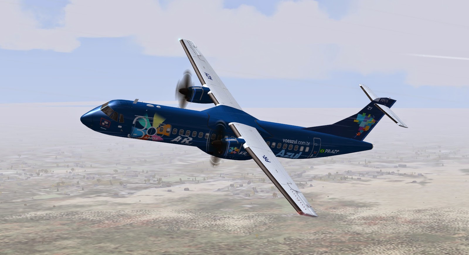 Aviação Arte: ATR 72-200 Azul ISDT - 30 Anos ATR